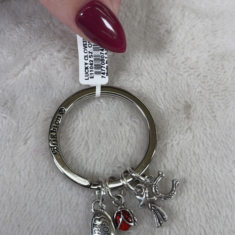 NWT Brighton Lucky Clover Heart Key Fob chain Ladybug Star Faith Love ...