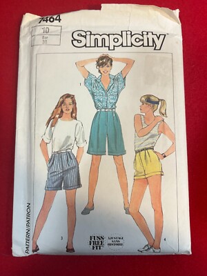 Simplicity 7464, Size 10, Misses' Shorts in 3 Lengths, New Uncut | eBay