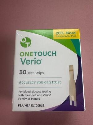 One Touch Verio 30 Glucose Testing Strips Exp. 2025-03-31 | eBay