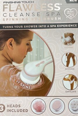 Finishing Touch Flawless Cleanse Spa Spinning Spa Brush 3 Heads NEW | eBay