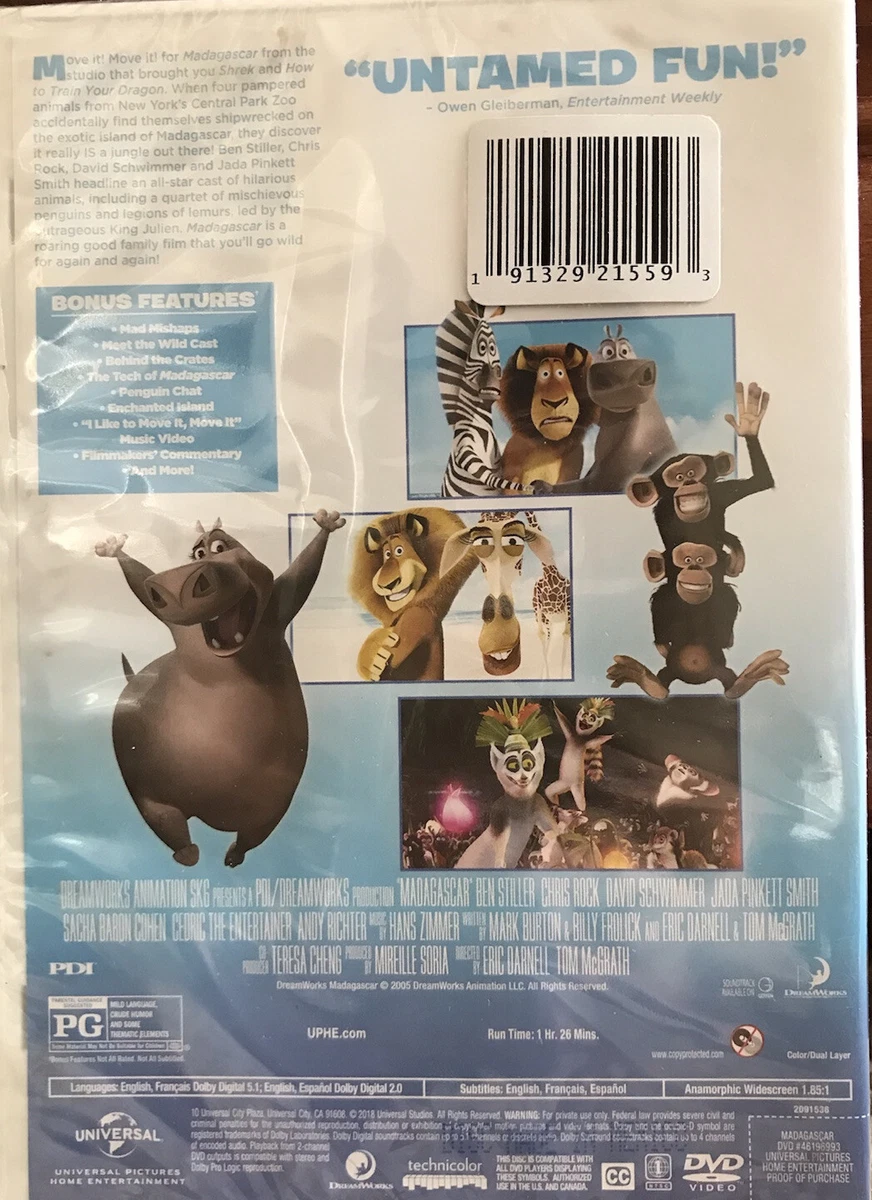 Madagascar Dvd 2005 Full Frame