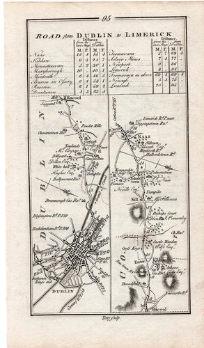 Taylor Skinner Ireland Map Dublin Naas Kildare The Curragh Monasterevin ...