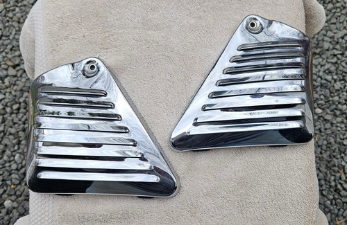 Harley V Rod Vrsc Chrome Louvered Neck Covers / Frame Side Cover Panel ...