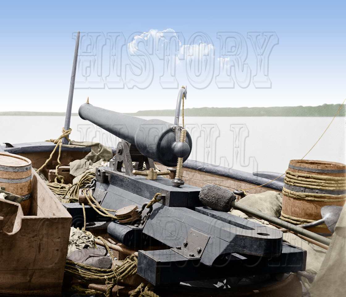 Bow Gun CS Teaser Gunboat 32-pdr 57cwt, banded rifl color Civil War ...