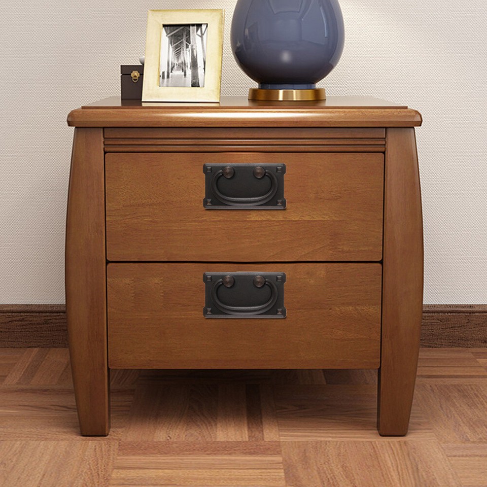 4Pcs Bedside Table Drawer Cabinet Pull Handles Rectangle Antique ...