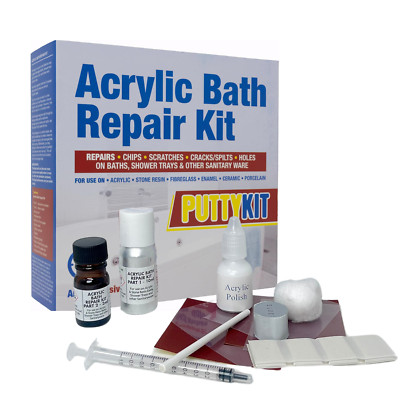 Putty Bath Repair Kit, Acrylic White Solution for Repairing Cracks ...