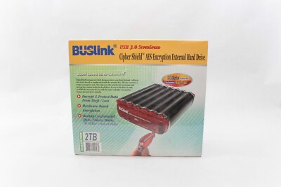 2TB BUSlink CipherShield AES 512-bit Key USB 3.0 eSATA HDD Desktop ...