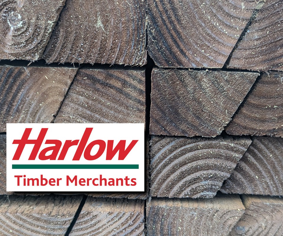 Fence Rail Bevelled Cant Timber 47x75mm 3x2" Pressure Treated Brown ...