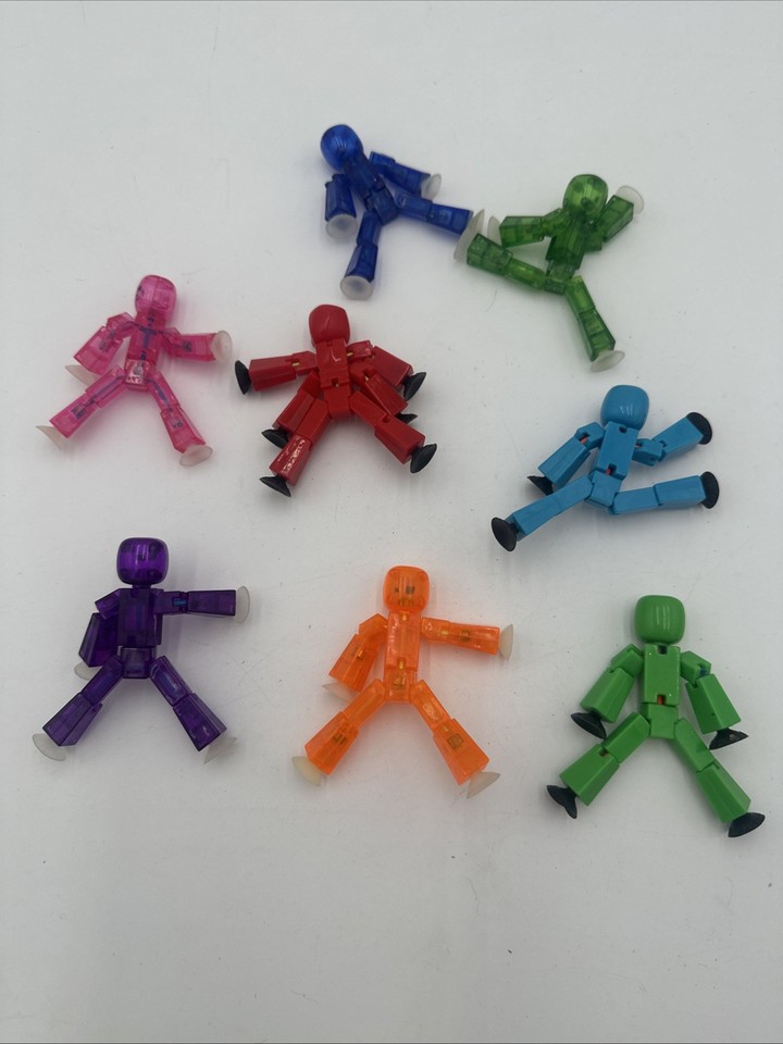 Stikbot Robot Lot Of 8 Stop Motion Animation Stickbot Robots Monster | eBay