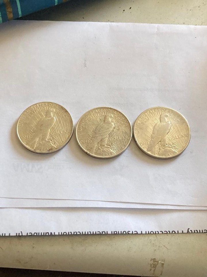 Lot of 3 Peace Silver Dollars BU/ AU Very Nice Coins! Fast Shipping! | eBay