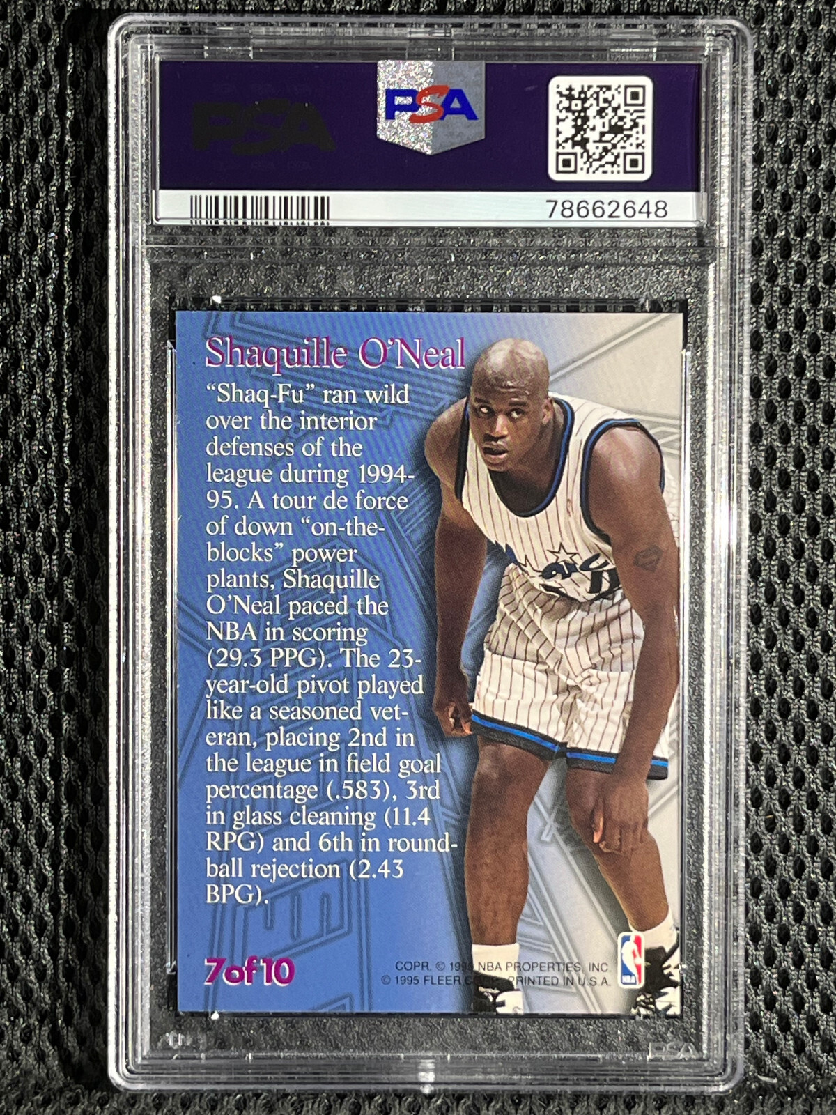 1995 METAL #7 SHAQUILLE O'NEAL STEEL TOWER PSA 9 MINT ORLANDO MAGIC | eBay