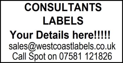 Consultants Labels Stickers Group Times Dates Logo Personalised Slim ...