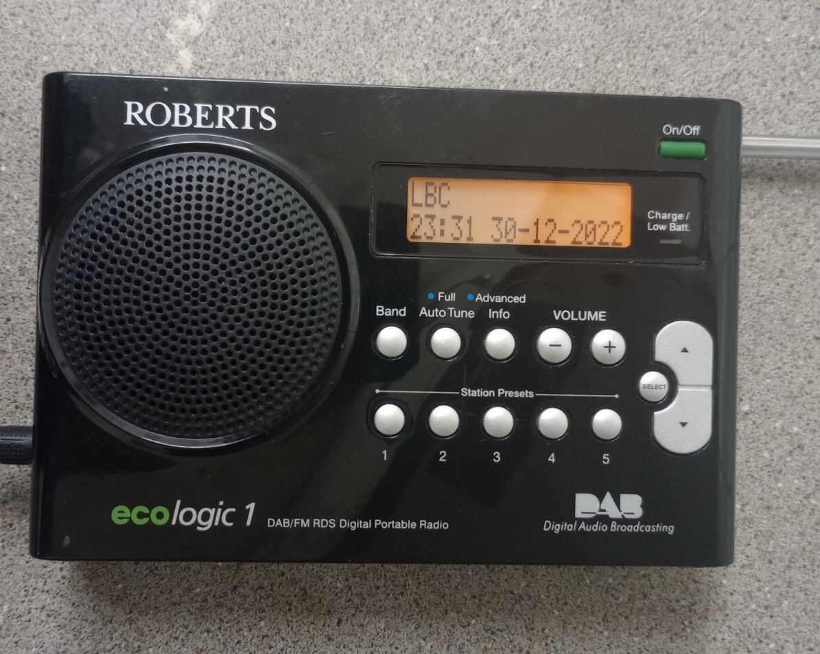 Roberts Ecologic 1 DAB / FM RDS Digital Portable Radio - Black | eBay UK