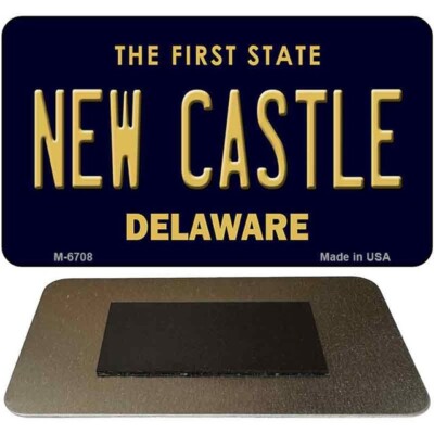 New Castle Delaware State License Plate Metal Magnet Fridge ...