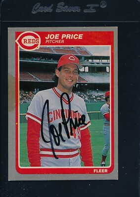 1985 Fleer #548 Joe Price Reds Signed Auto *29107 | eBay