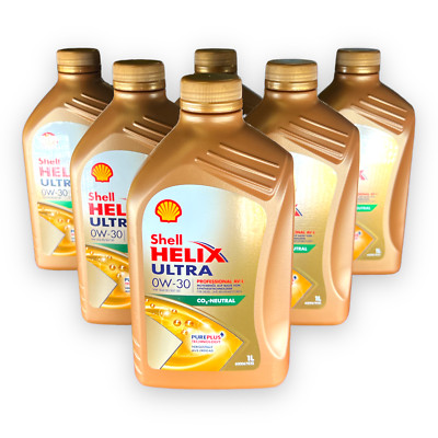 6x1 Liter Shell Helix Ultra Professional AV-L 0W-30 VW 504 00 / 507 00 ...