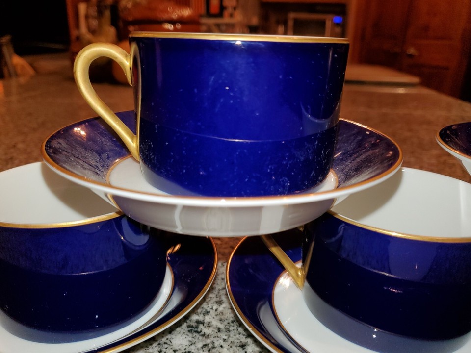 King Frederick SIGMA Cobalt Blue & Gold Coffee Tea Set Porcelain Made ...