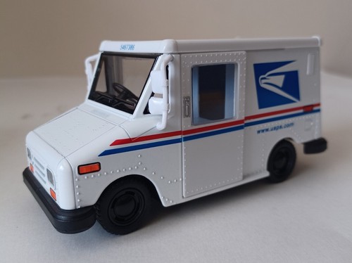 Postal Delivery Truck Mail Pull Back Vehicle 1/36 Scale United States ...