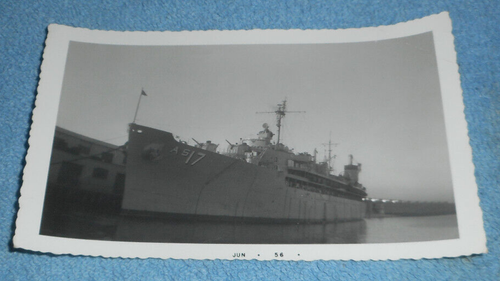1956 Photo US Navy Submarine Tender Ship USS Nereus AS-17 Docked In ...
