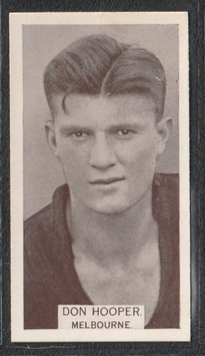 W.D & H.O.Will's - VFL Footballers 1933 #58 Don Hooper - Melbourne FC ...