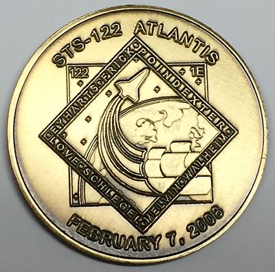 N122 NASA SPACE SHUTTLE COIN / MEDAL, ATLANTIS, STS-122 | eBay