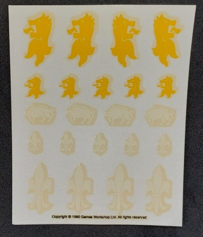 Bretonnian water Decal Knights of the realm Transfers 90s i | eBay