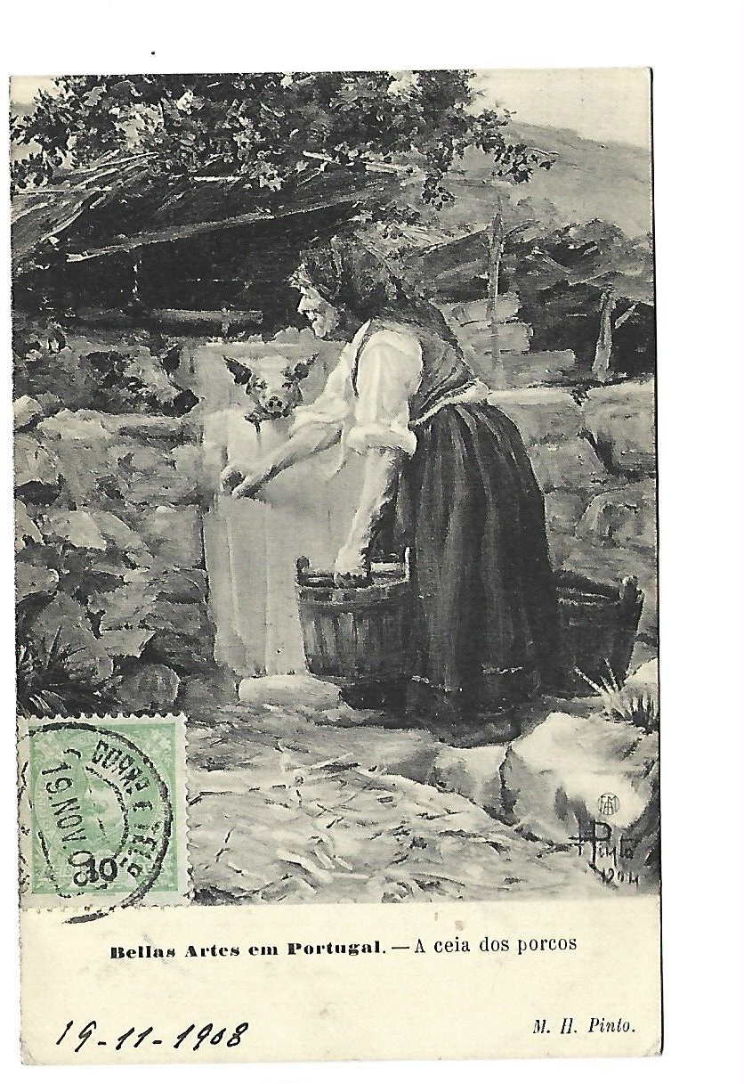 Portugal Bellas Artes Em Portugal A Ceia Back Porcos | eBay Australia