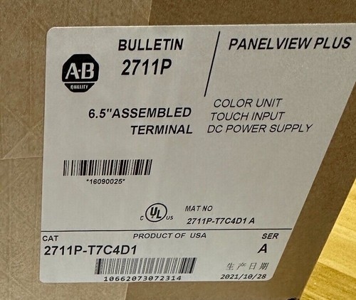 1PC New Allen Bradley 2711P-T7C4D1 Ser A PanelView Plus 700 HMI, 7 ...