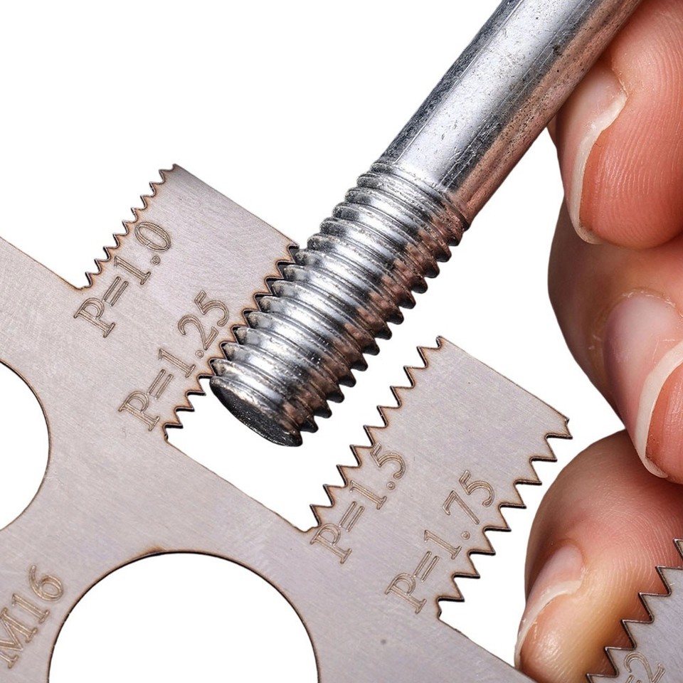 Screw Thread Pitch Gauge Ruler Tool 304 Stainless Steel Measuring Tool ...