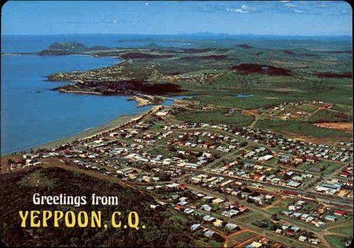 Australia Yeppoon Aerial View Looking Towards Emu Park Vintage Postcard ...