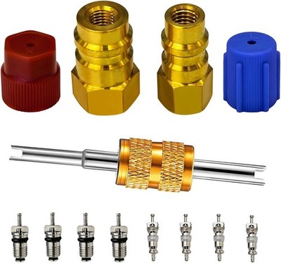 R12 to R134a AC Retrofit Fitting Adapter Kit, A/C Conversion Retrofit ...