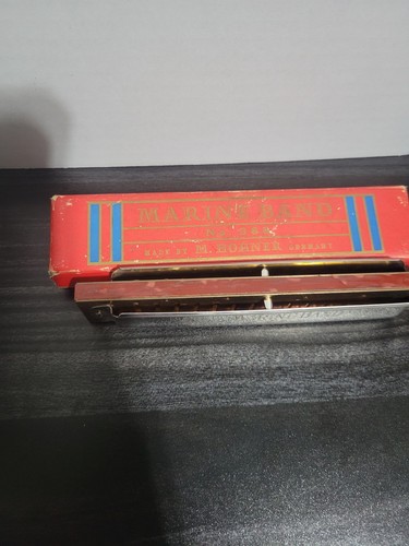 Vintage HOHNER MARINE BAND Harmonica No 365 - 14 Hole Key "C" with ...