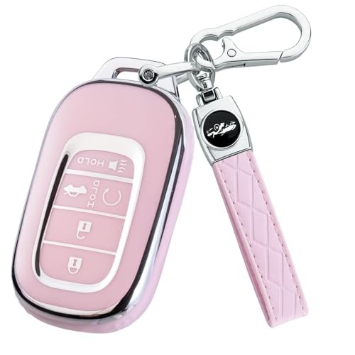 for Honda Key fob Cover, Silver Edge Key Shell Case for Medium Silver ...