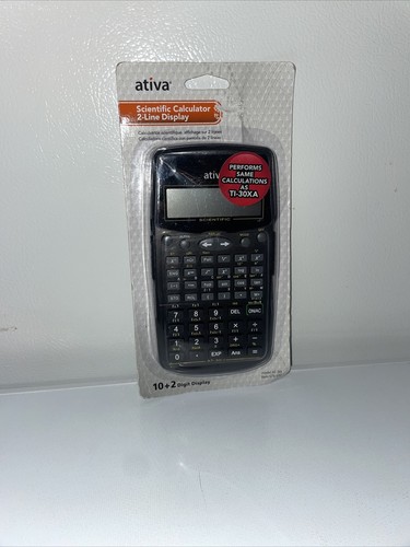 Ativa Scientific Calculator 2 Line Display AT-30I Trig Fraction ...