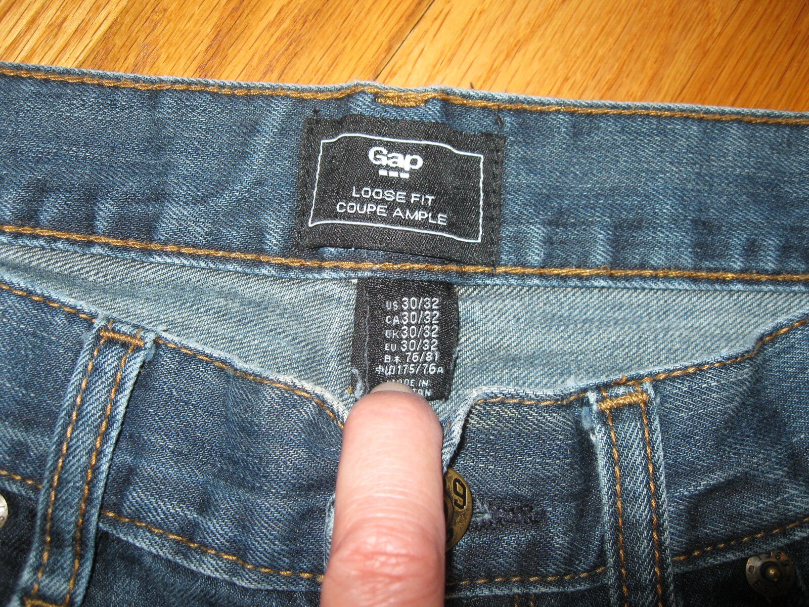 GAP Mens Loose Fit Coupe Ample Blue Denim Jeans Size 30 X 32 | eBay