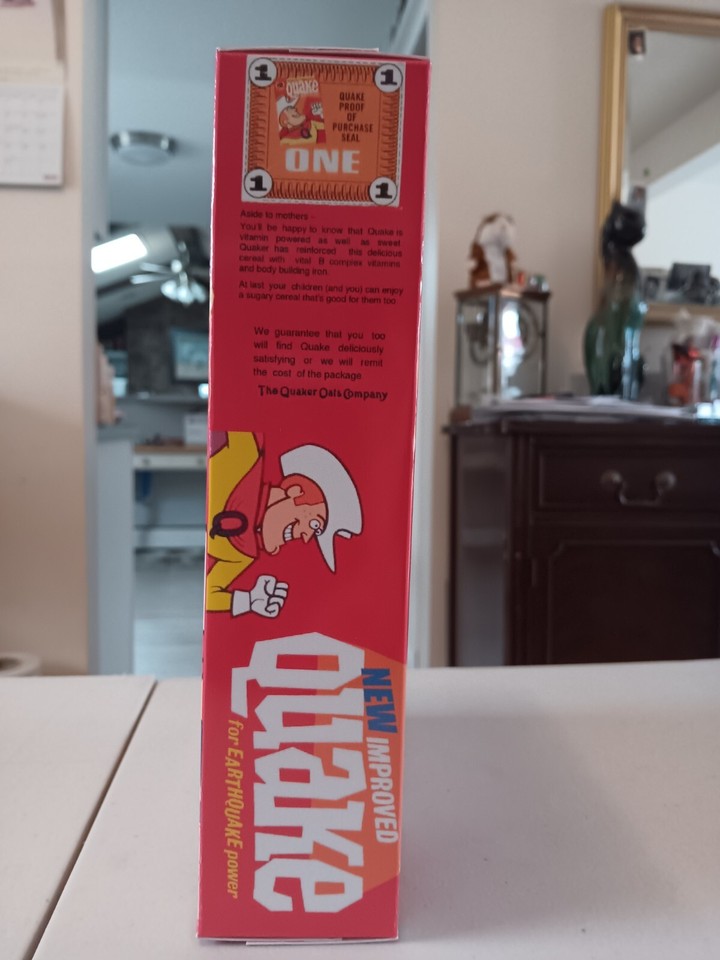 1970s Quake Cereal Box. Quakemobile Inside. 🌟REPRODUCTION 🌟 | eBay