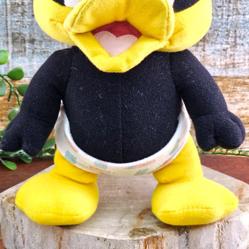 VTG Looney Tunes Loveables Baby Daffy Duck Diaper Stuffed Animal Plush ...
