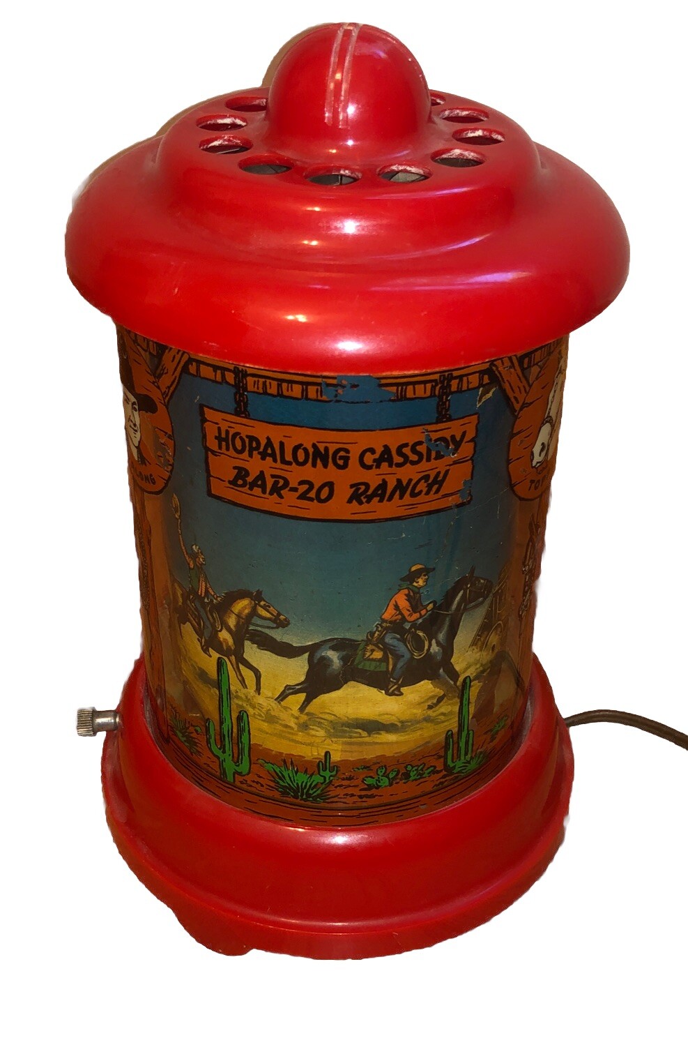 Vintage 1949 Hopalong Cassidy Hoppy Motion Lamp Bar 20 Ranch Roto-Vue ...