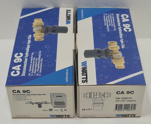 WATTS 2230115 TYPE CA9C BACKFLOW PREVENTER CA 9C 1/2" F (LOT OF 2) | eBay