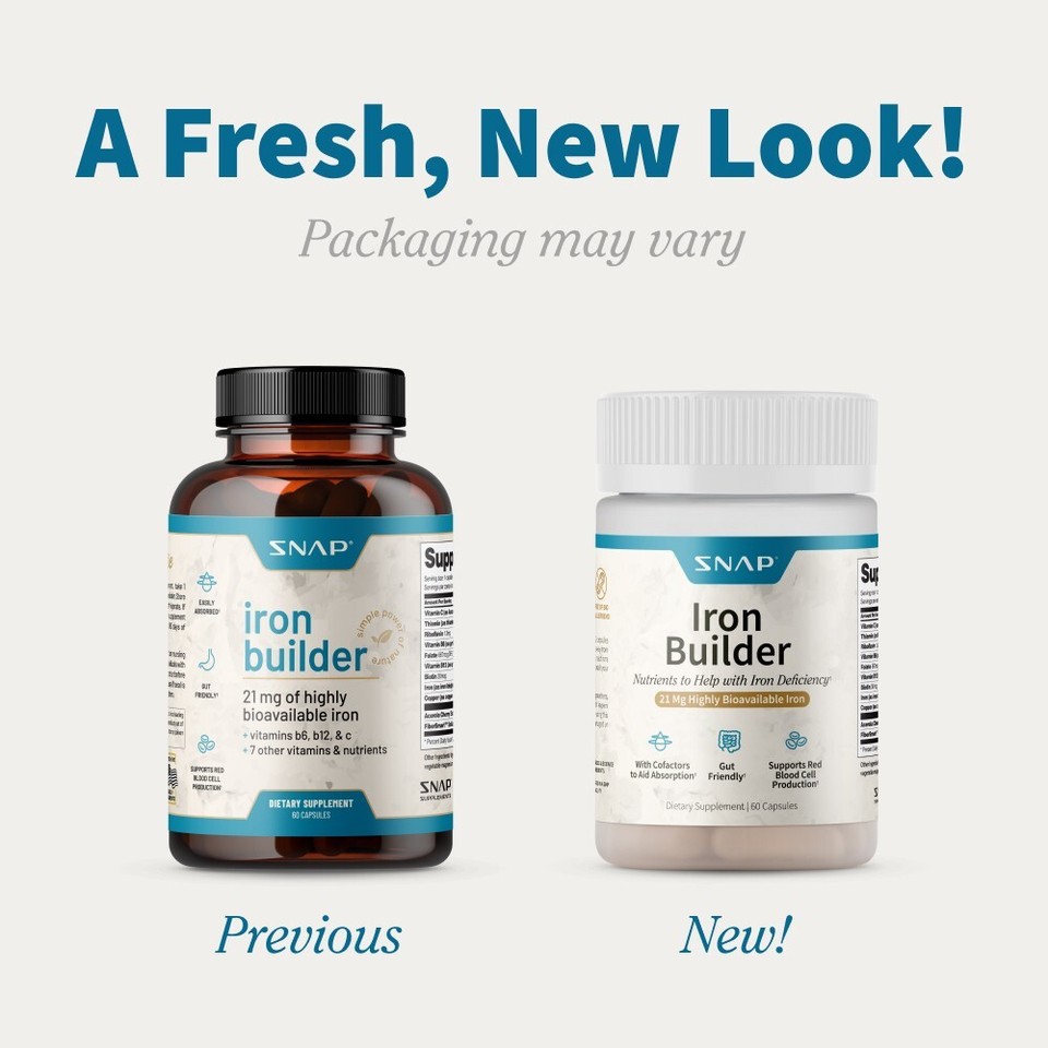 Iron Builder Blood Supplement, Absorbs Easily Raise Hemoglobin Levels ...