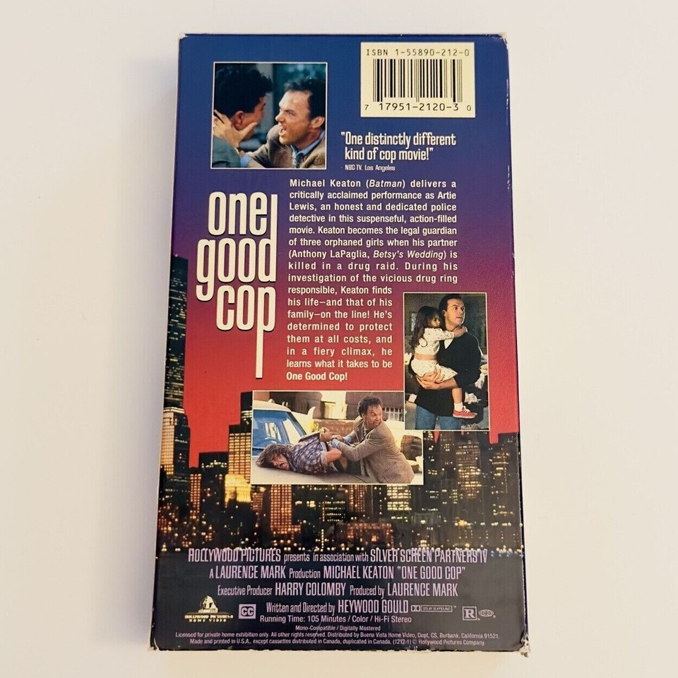 One Good Cop (1991) VHS - Michael Keaton, Rene Russo, Anthony LaPaglia ...