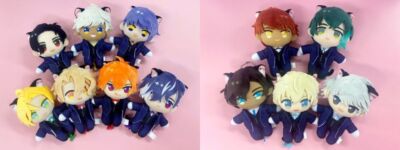 Obey Me! Black cat butler cafe Plush Doll 12set or Single key holder ...