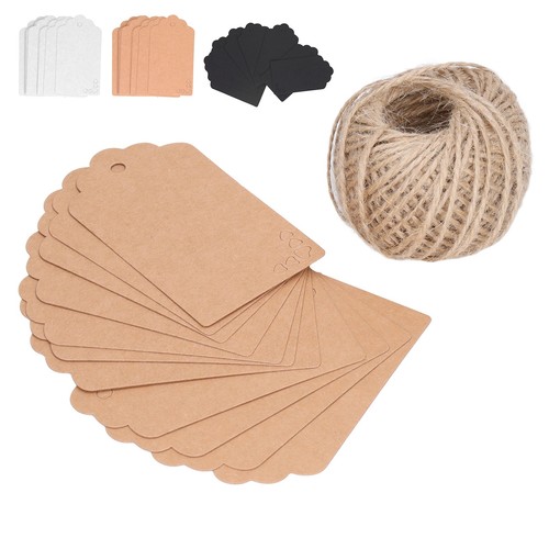 100Pcs Clothing Price Tags W/ Hanging Strings Size Tags Store Marking ...