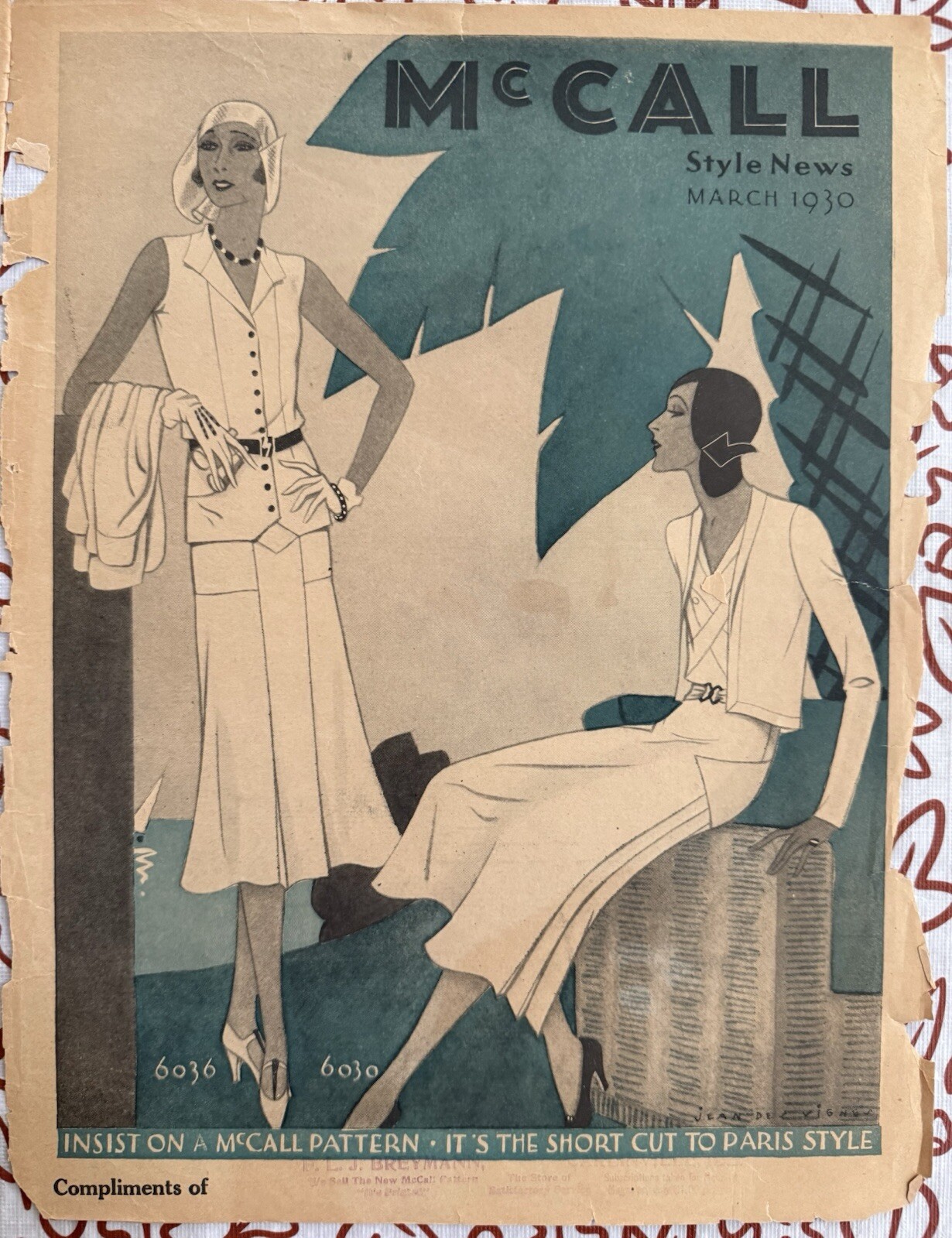 McCall Style News MARCH 1930 Vintage Sewing Patterns Flyer Original ...