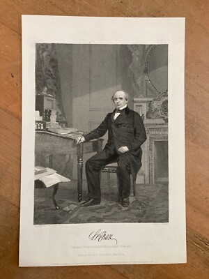 Salmon P. Chase Chief Justice of U.S. Litho Art Print - Perfect for ...