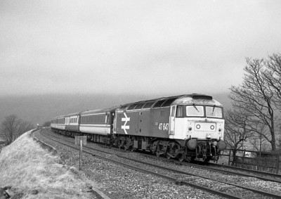 PHOTO 1989 CLASS 47 47647 DIVERTED TRAINS ON THE S&C MARCH 1989 (6) ON ...