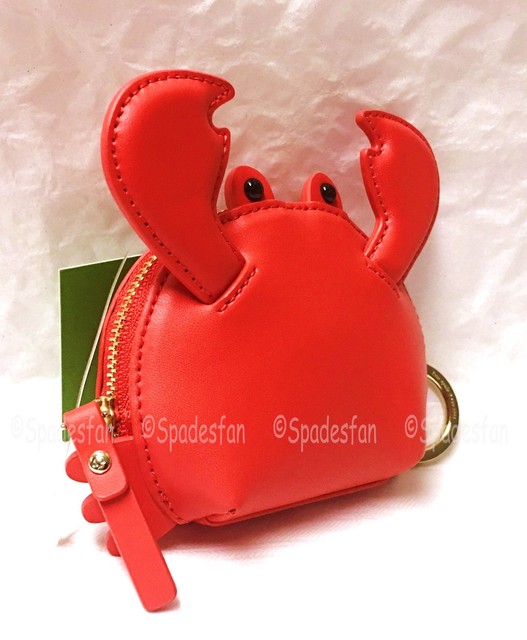 Kate Spade PWRU6288 Shore Thing Crab Coin Purse Wallet Keychain Picnic ...