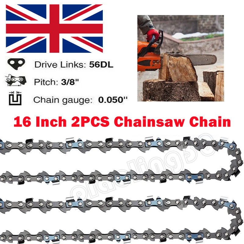 WORKPRO 2-Pack 18 Inch Chainsaw Chain, 3/8Pitch, 62 Drive