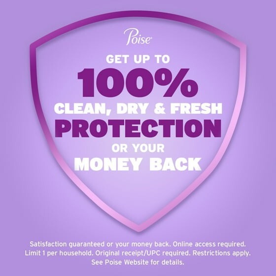 Poise Incontinence Pads for Women, 4 Drop Moderate Absorbency, Regular ...