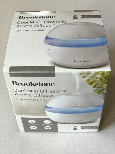 Brookstone Cool Mist Ultrasonic Aroma Diffuser With Soft LED Light ...